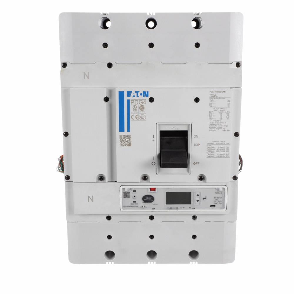 EATON Power Defense™ PDG44K0800P2DL Molded Case Circuit Breaker, 600 ...