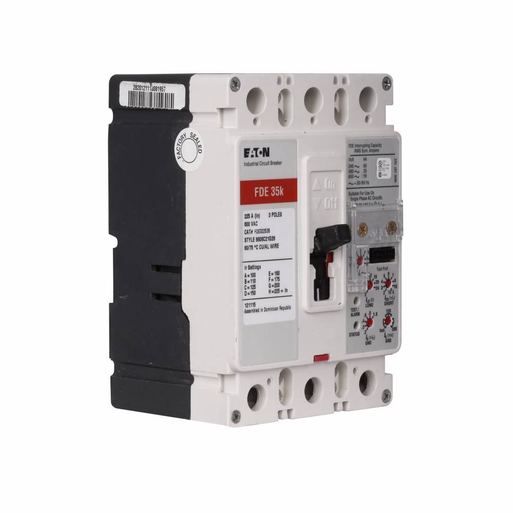EATON FDE316032W C Series Type FDE Molded Case Circuit Breaker, 600 VAC ...