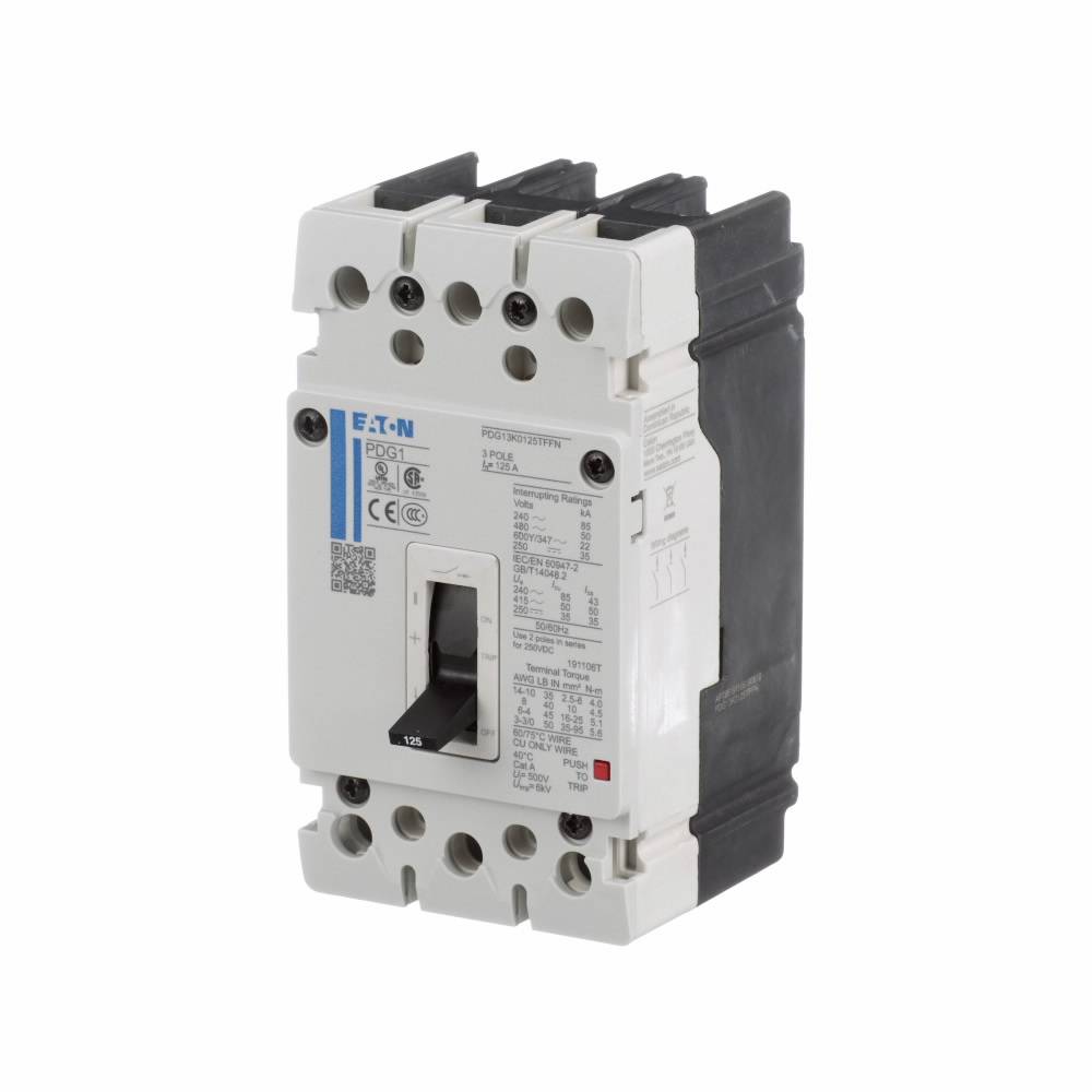 EATON Power Defense™ PDG13C0015TFFJ Molded Case Circuit Breaker, 600 ...