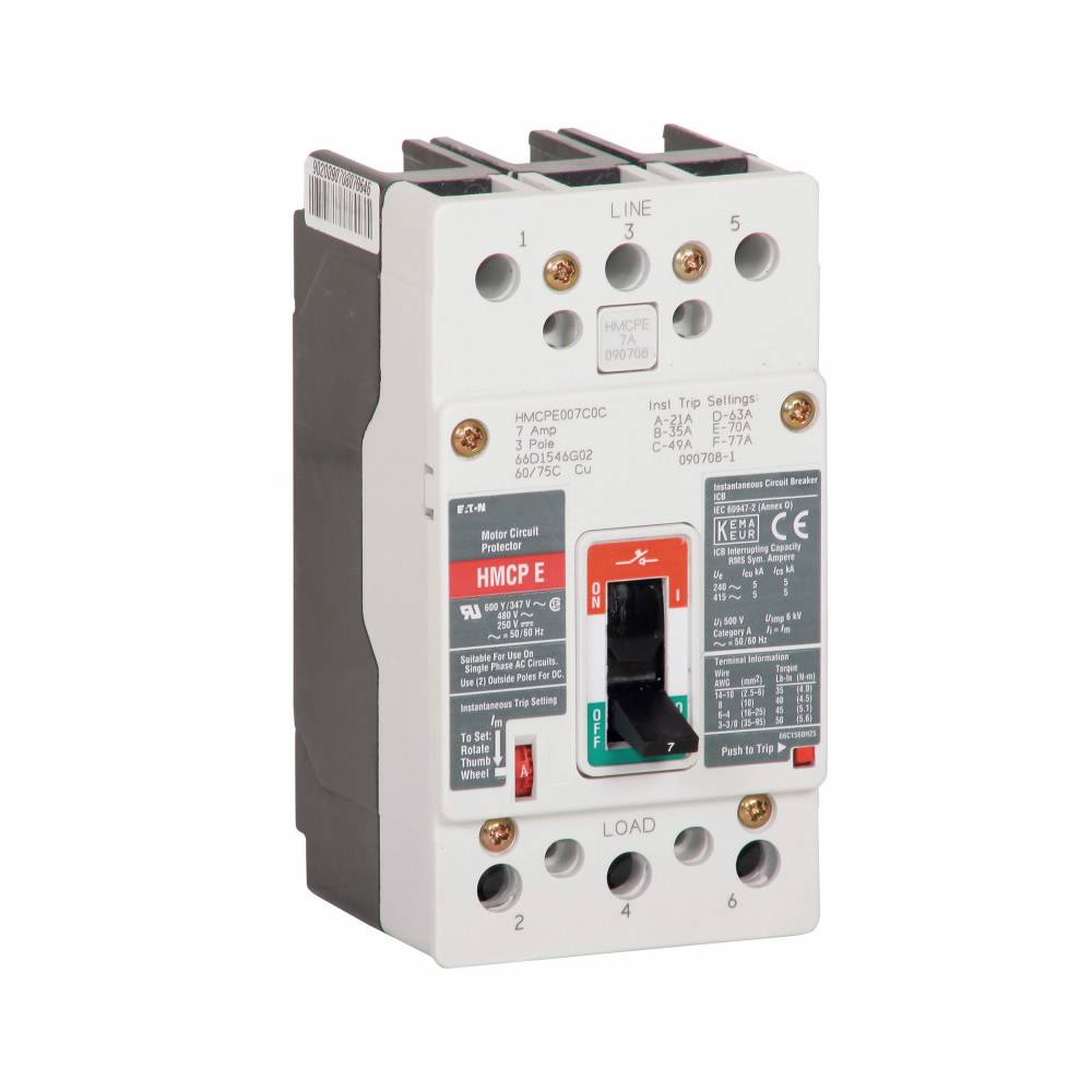 EATON HMCPE007C0C G Series Type HMCP Motor Circuit Protector, 600Y/347/ ...