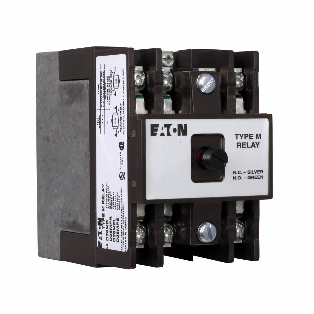EATON D26MR44A Type M Convertible Multi-Pole AC Control Relay, 10 A ...