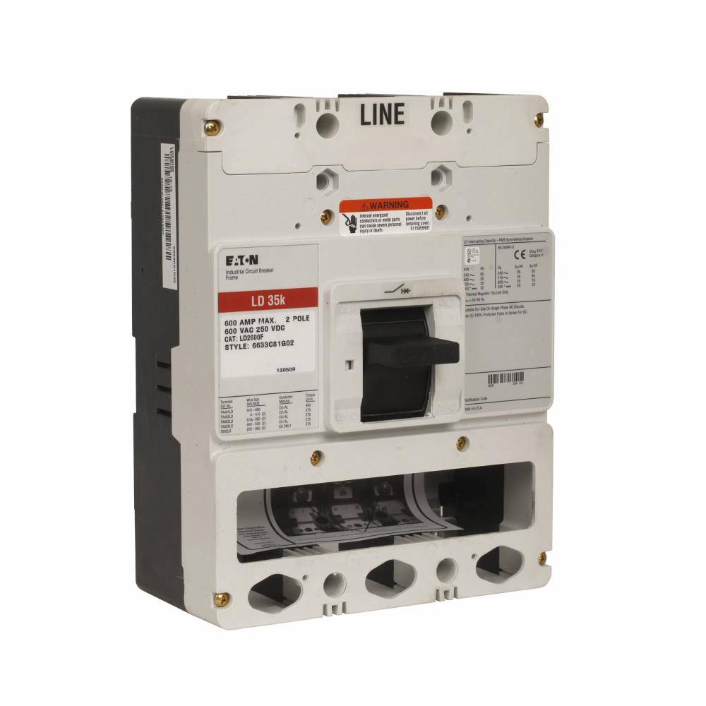 EATON HLD2600F C Series Type HLD Molded Case Circuit Breaker Frame, 600 ...