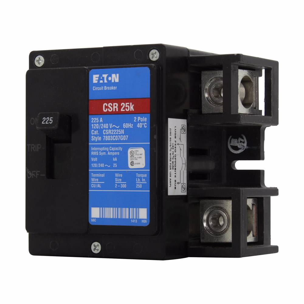 EATON CSR2200NSR24 Type CSR Main Circuit Breaker, 120/240 VAC, 200 A ...