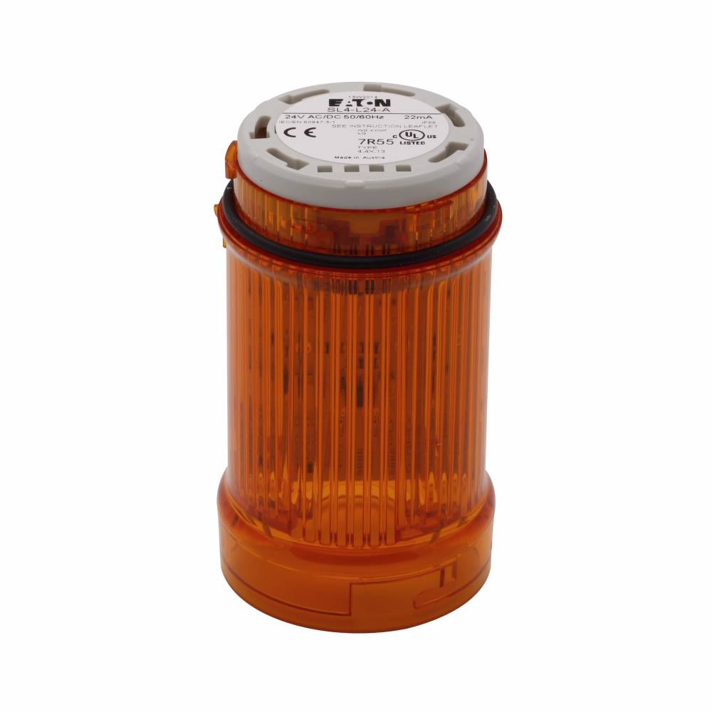 EATON SL4-BL120-A Light Module With LED, 110/120 VAC, 40 mm Dia, Amber