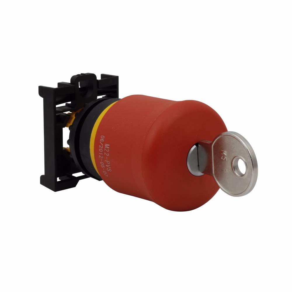 EATON RMQ-Titan® M22-PVS Key Release Modular Pushbutton Non-Illuminated Emergency Stop Operator ...