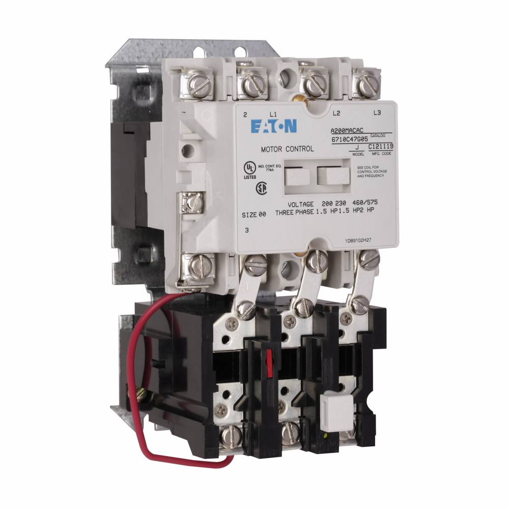 EATON A200MACX Full Voltage Magnetic Non-Reversing NEMA Starter, 480 ...