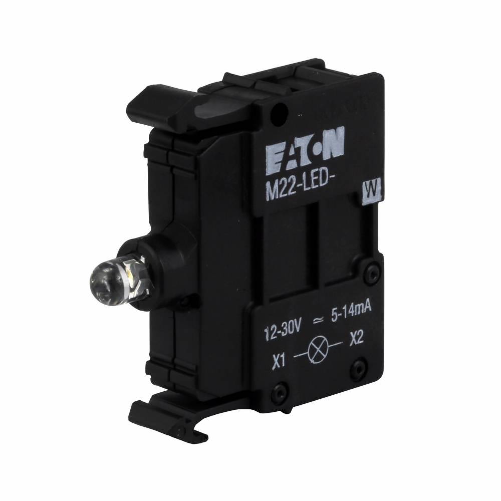 EATON M22-LED-W Illuminated Light Unit, 22.5 mm, LED Lamp, 12 to 30 VAC ...