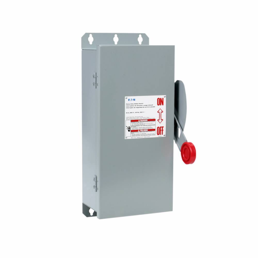EATON DH261FDK-GCL Heavy Duty Safety Switch, 600 VAC, 30 A, 2 Poles