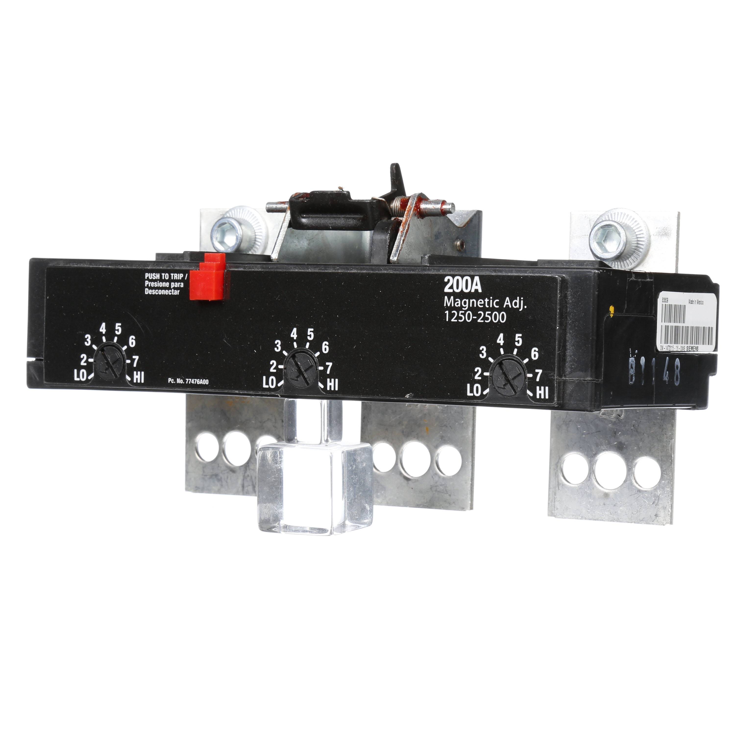 Siemens Sentron™ JD63T200 Interchangeable Thermal Magnetic Breaker Trip ...