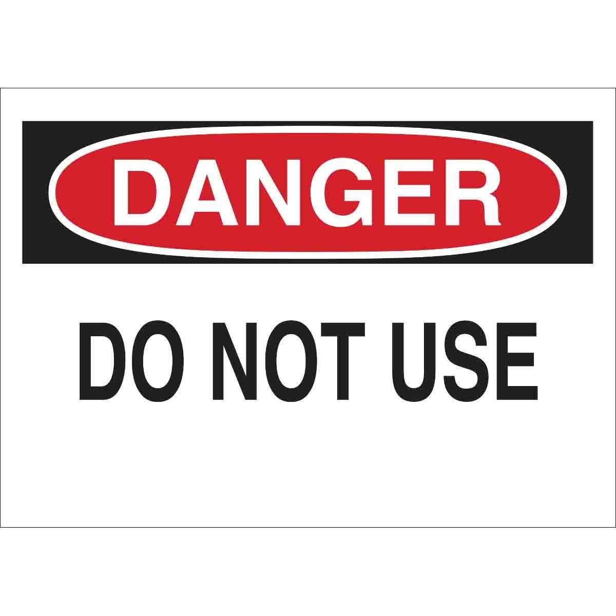 Brady® 43497 Rectangular Prohibited Activity Sign, DANGER, 7 in H x 10 ...