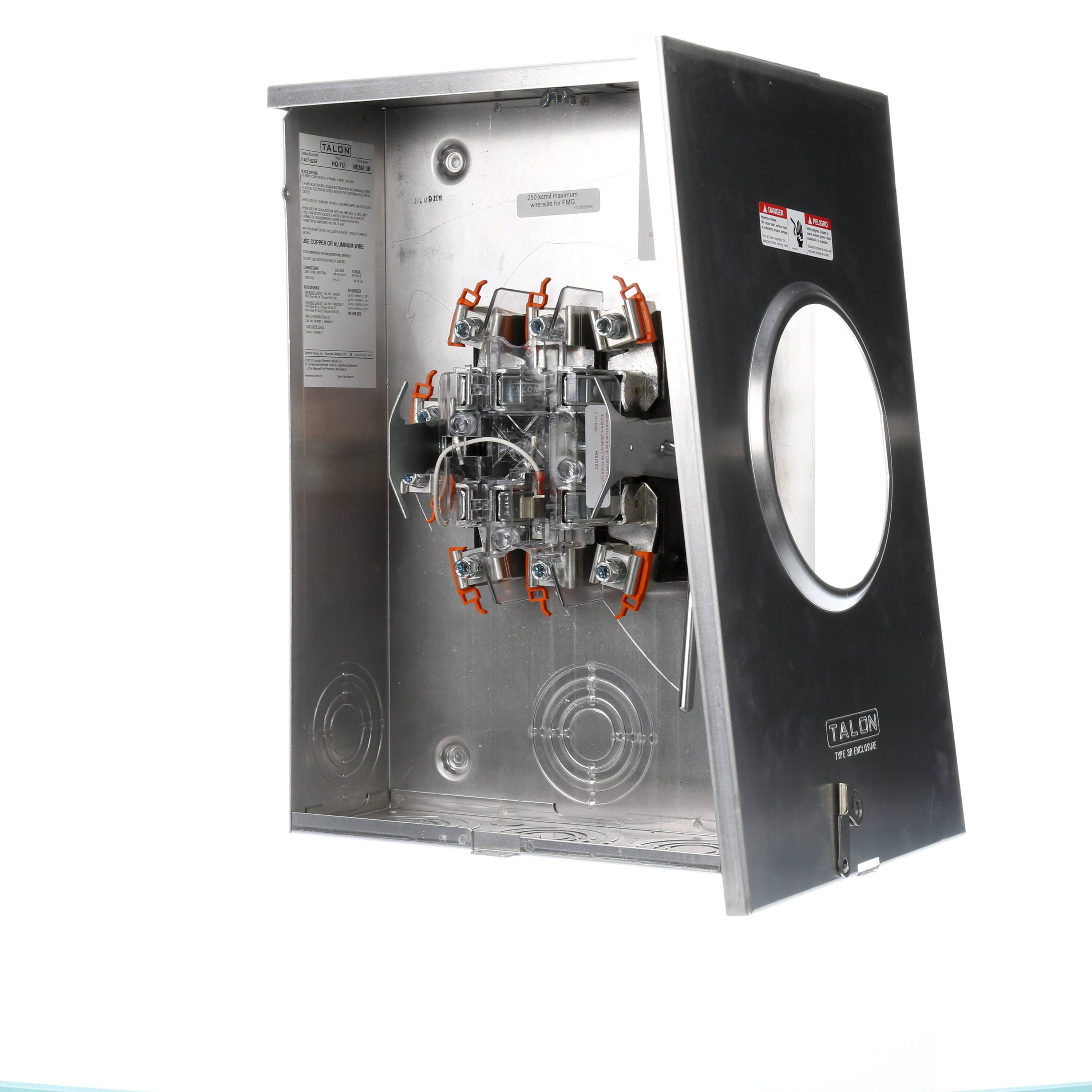 TALON® 41407-025F Type HQU 1-Position Continuous Duty Meter Socket With ...