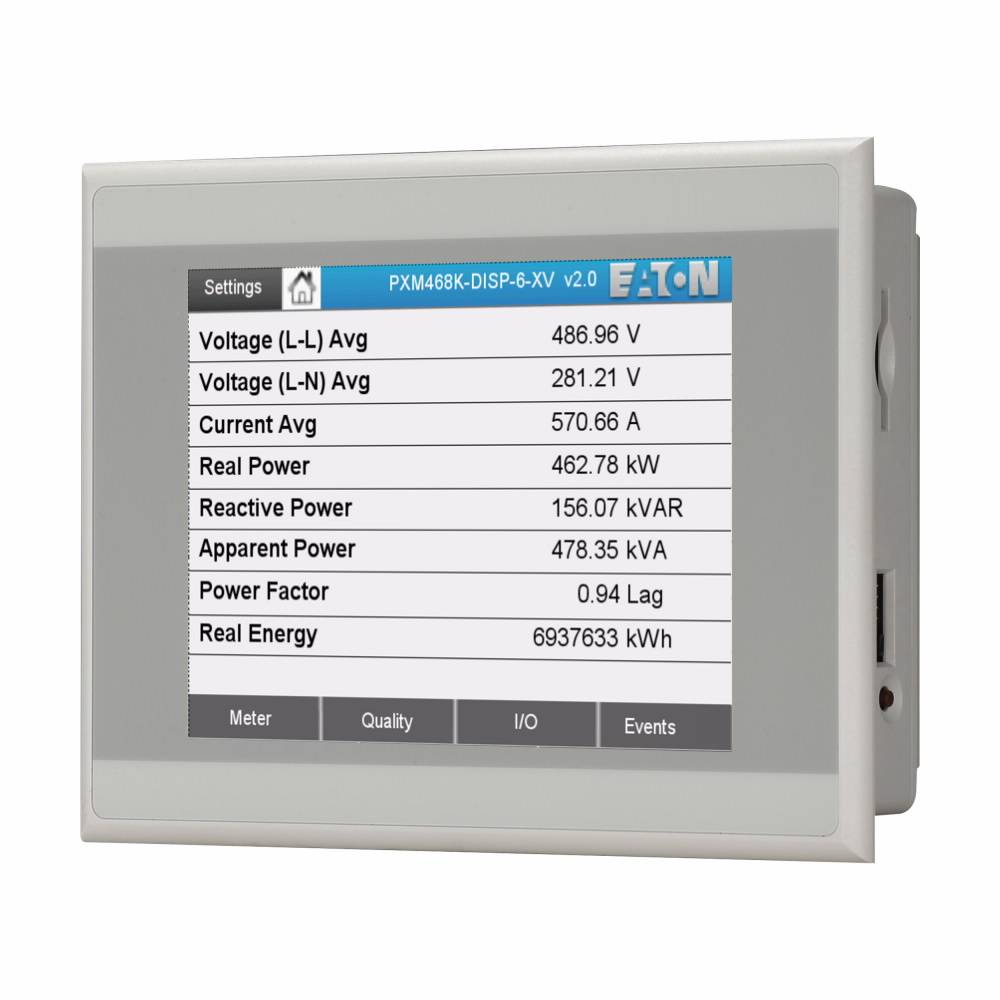 EATON PXM468K-DISP-6-XV Meter Display, 6 in Color Touchscreen Display