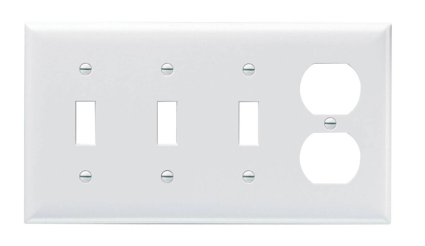 Pass & Seymour® Sierraplex® SP38-LA Standard Combination Wallplate, 3 ...