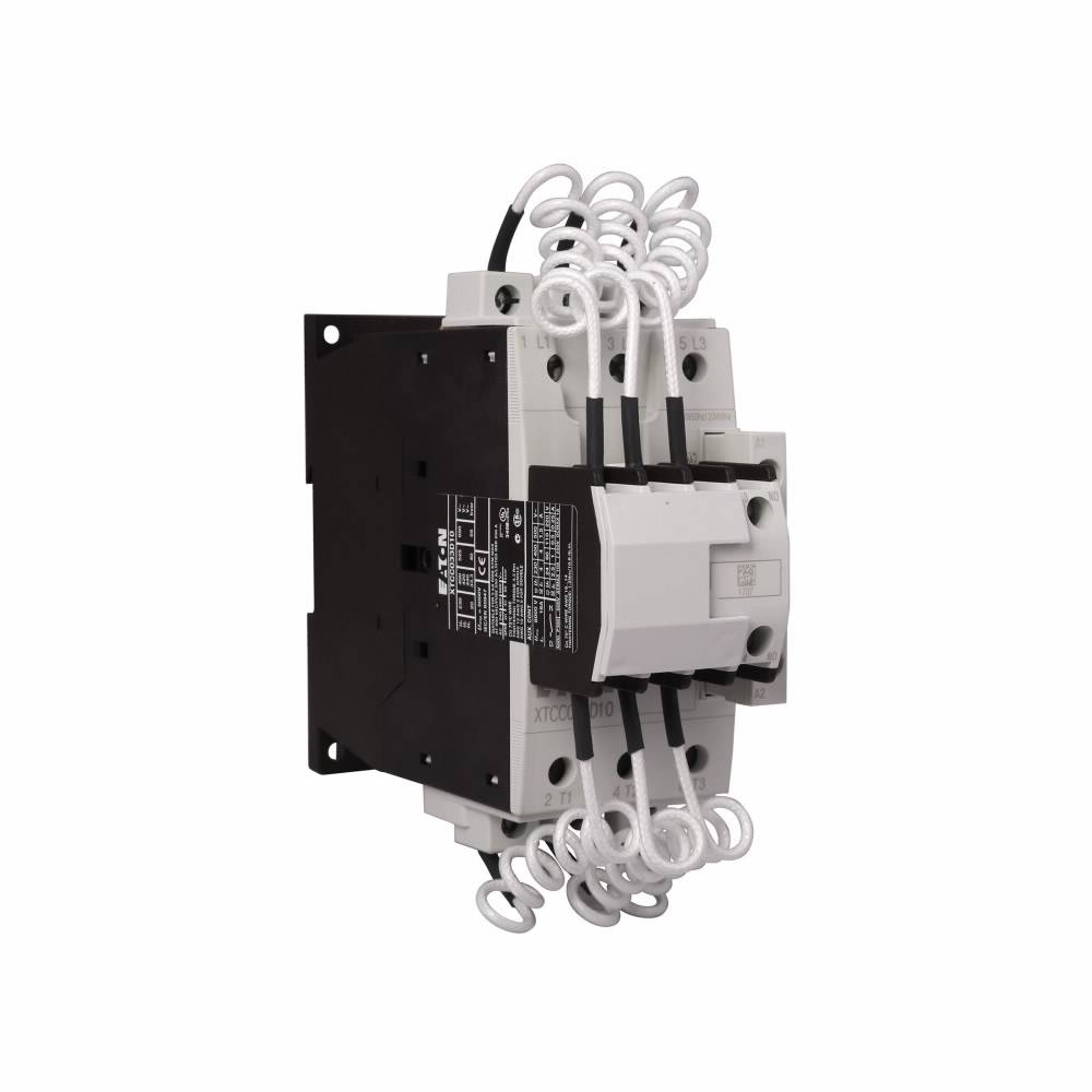 EATON XTCC050D10N IEC Capacitor Contactor, 400 VAC V Coil