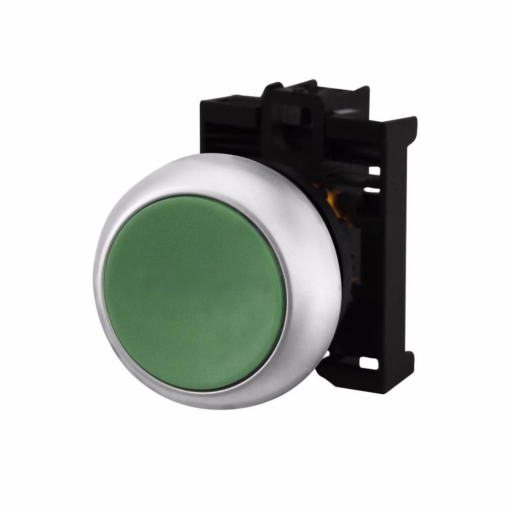 EATON RMQ-Titan® M22-D-G-K20 Modular Non-Illuminated Pushbutton, 22.5 mm, 2NO Contact, Green