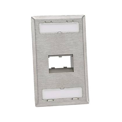 Panduit® Mini-Com® PanNet® CFPSL2S Recessed Vertical Faceplate, 1 Gangs ...