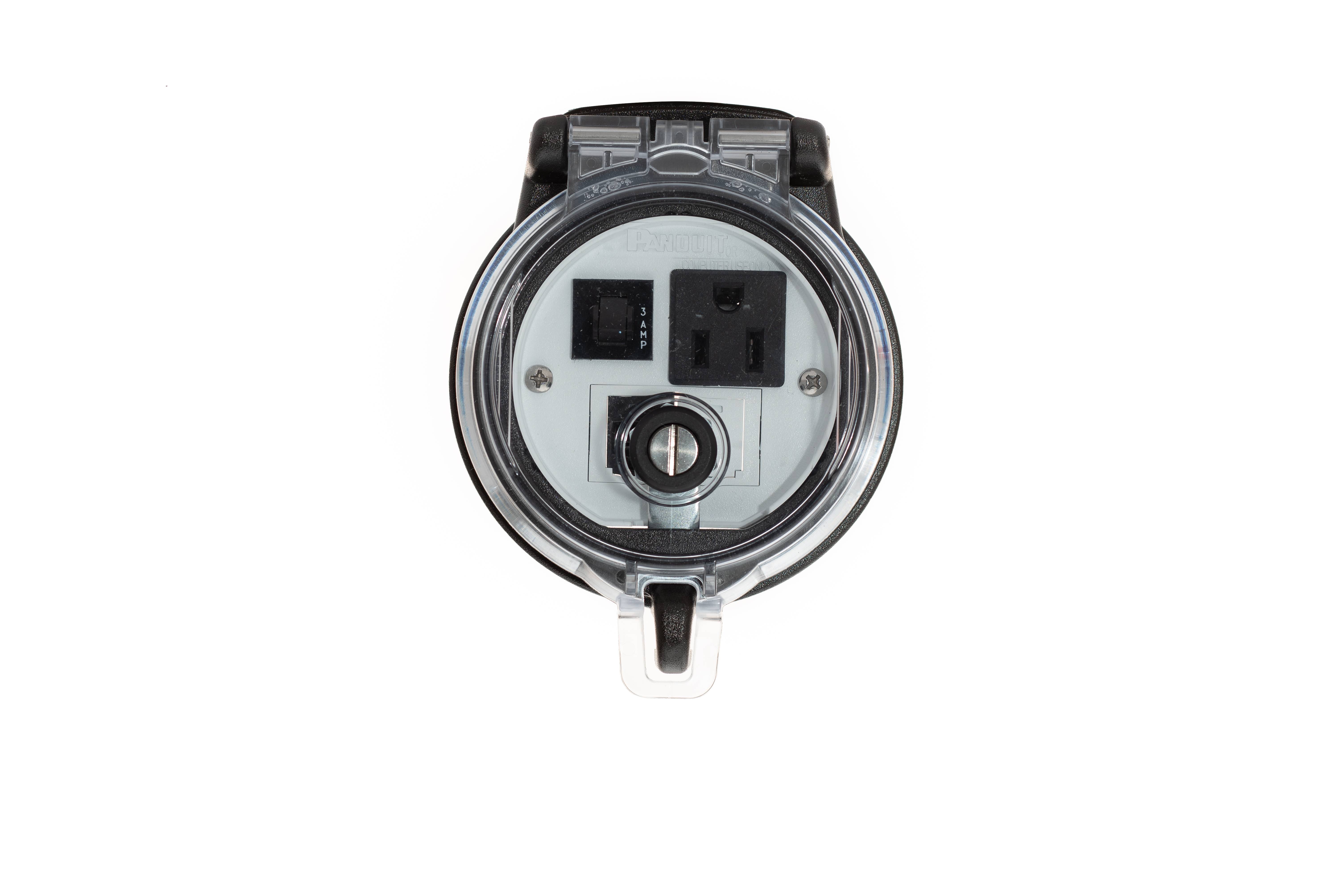 Panduit® DAP3BC-S3-5 Data Access Port, Simplex Outlet, Base Mount
