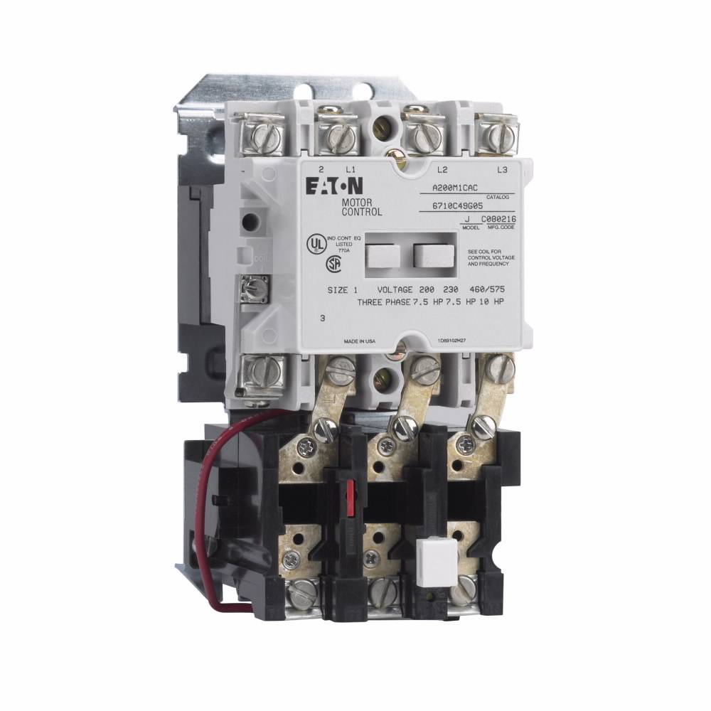 EATON A200M1CQC Full Voltage Non-Reversing NEMA Starter, 28 VDC V Coil ...