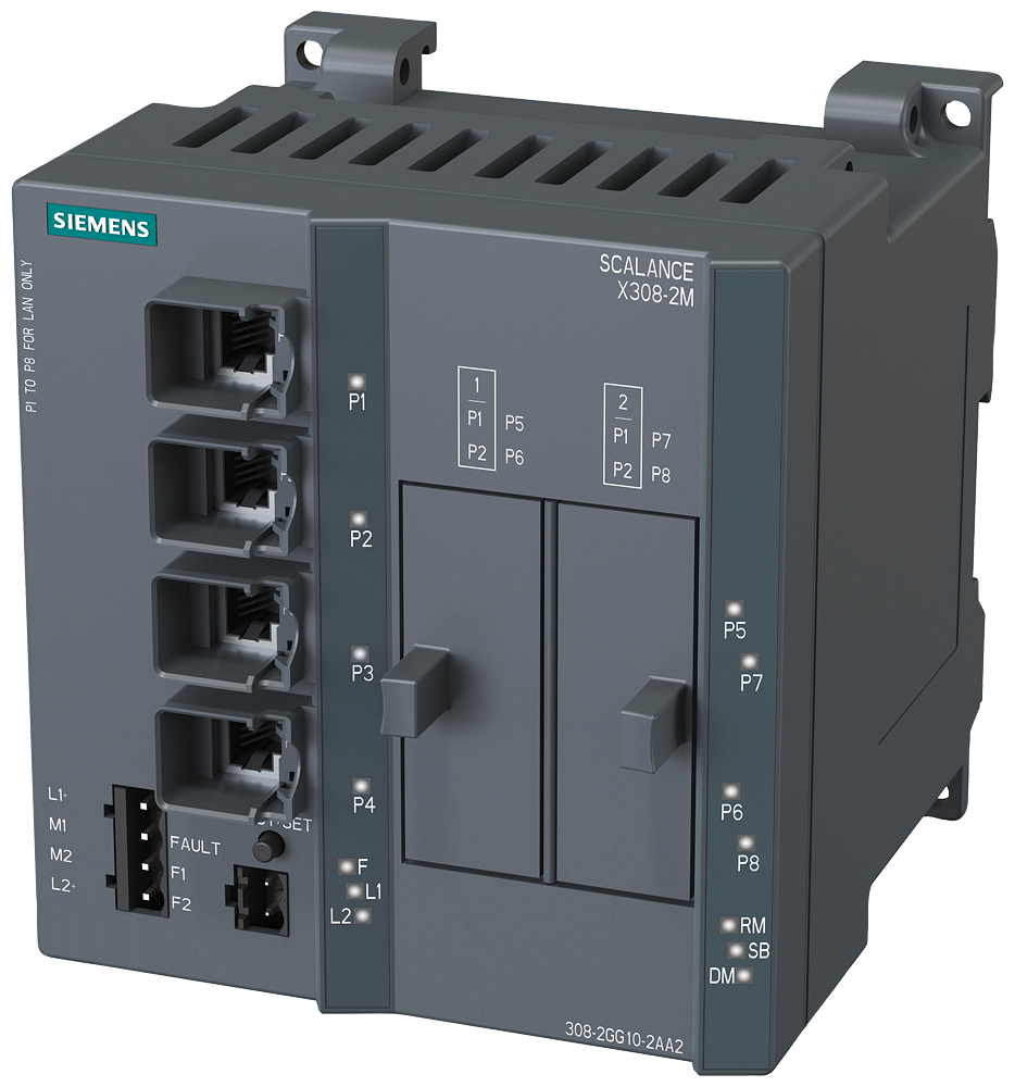 Siemens SCALANCE X308-2M 6GK53082GG102AA2 Compact Managed Ethernet ...