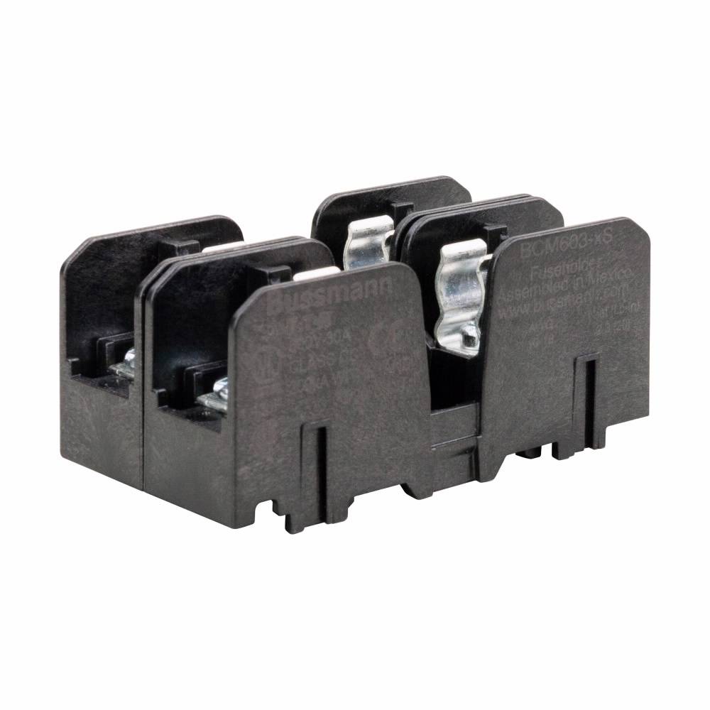 Bussmann BCM603-2S BCM Modular Fuse Block, 600 VAC, 30 A, 18 to 10 AWG ...