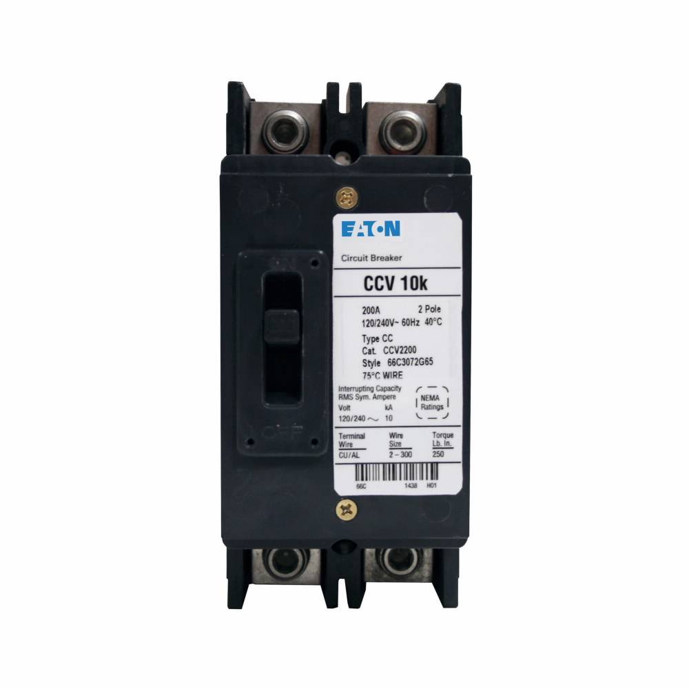 EATON CCV2125 Type CCV Tenant Main Circuit Breaker, 120/240 VAC, 125 A ...