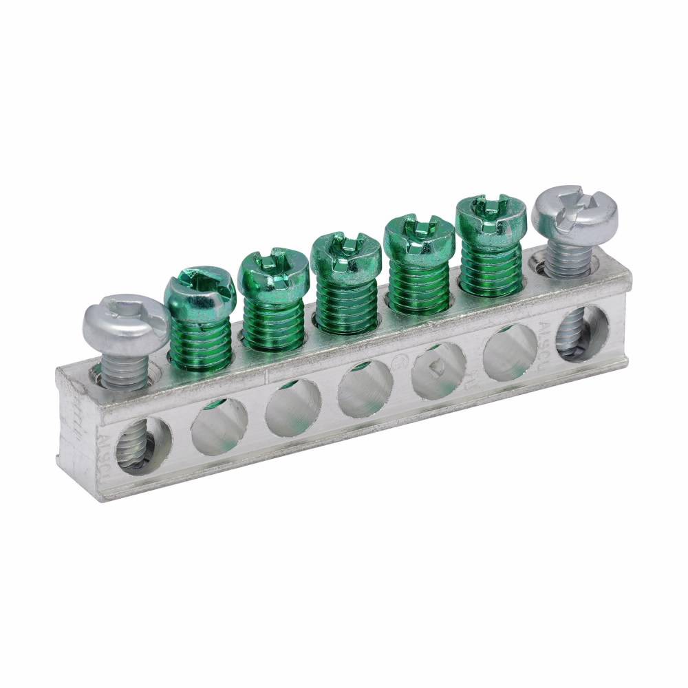 EATON GBKP5CS Plug-On Neutral Grounding Bar, 2.39 in L, 5 Terminals ...