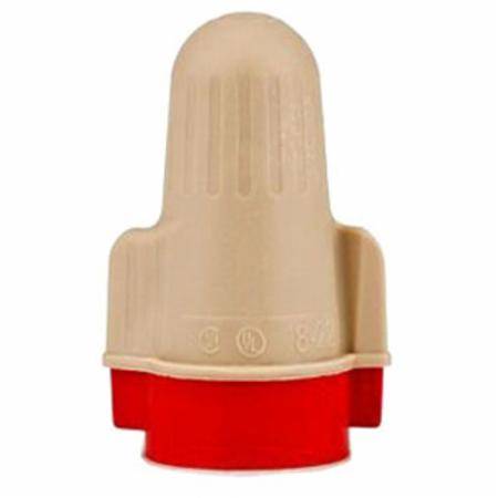 22 to 8 AWG, 600 V, 3M T/R+BOX Scotchlok™ Twist-On Wire Connector, Copper, Tan/Red