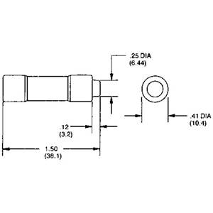 600 VAC/VDC, 6 A, Mersen S.A. ATMR6 Amp-Trap® Midget Fuse, Ferrule ...