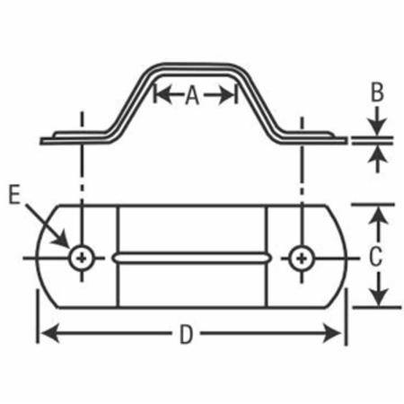 2-Hole Minerallac 2403 Service Entrance Cable Strap