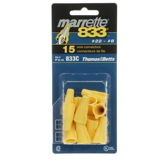Marrette® 833C Wide Range Ergonomic Wire Connector, 22 to 8 AWG ...