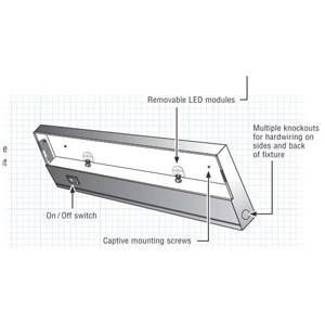 National Specialty Lighting LTS-2-HW/WH Task Light Fixture