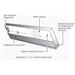 National Specialty Lighting XTL-4-HW/W Task Light Fixture