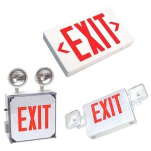 NSi Industries LLC EXLBURW-SL Combination Emergency Exit Sign Unit