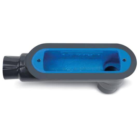 Ocal® OCAL-BLUE® BLB9-G Type LB Double Coated Conduit Body With Cover ...