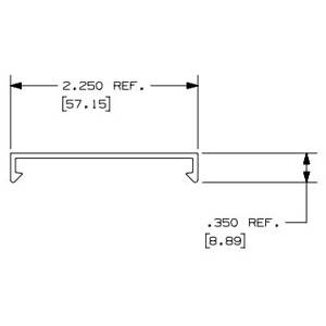 2.25" x 6' Panduit C2LG6-F Wiring Duct Cover