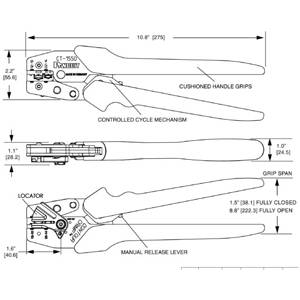 Panduit CT-1550 Contour Crimp™ Crimping Tool