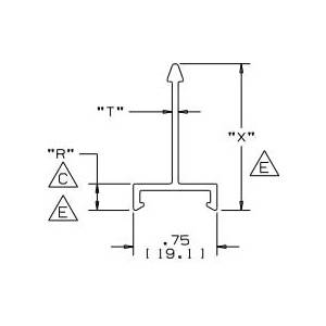 6' x 2.74" Panduit D3H6 Wiring Duct Divider Wall