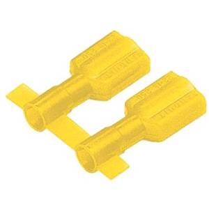 12 to 10 AWG, Panduit DNF10-250FIB-2K Female Disconnect, Yellow