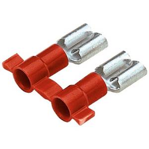 22 to 18 AWG, Panduit DV18-250B-3K Female Disconnect, Red