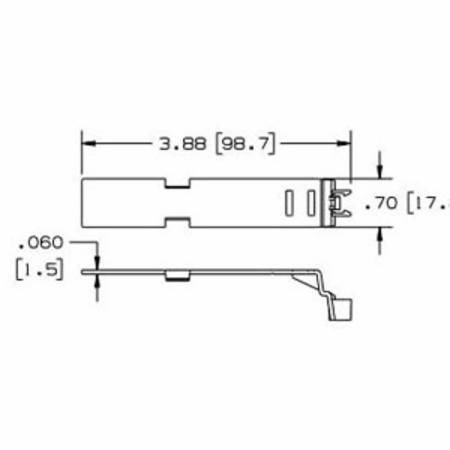 3.88" x 0.7" Panduit FWR-C Panduct® Wiring Duct Wire Retainer