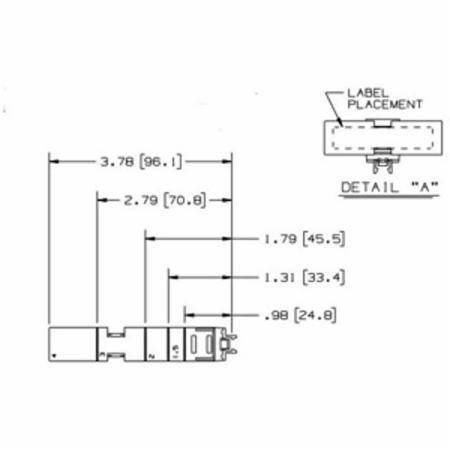 3.88" x 0.7" Panduit FWR-C Panduct® Wiring Duct Wire Retainer