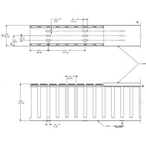 2" x 4" x 6' Panduit G2X4LG6-A Panduct® Wiring Duct, Light Gray