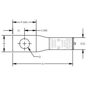 Panduit LAA3/0-38-5 Pan-Lug™ Compression Cable Lug