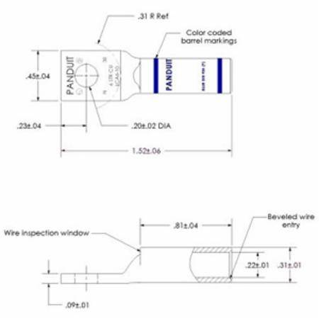 Panduit LCA6-10-L Pan-Lug™ Compression Cable Lug