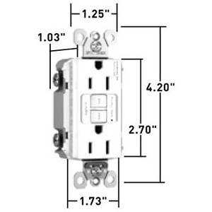 125 VAC 15 A, Legrand North America LLC 1597W radiant® Self-Test GFCI ...