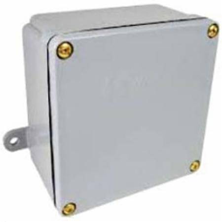 8.625" x 6.25" x 8.625" Gray Molded PVC Screw Cover Junction Box
