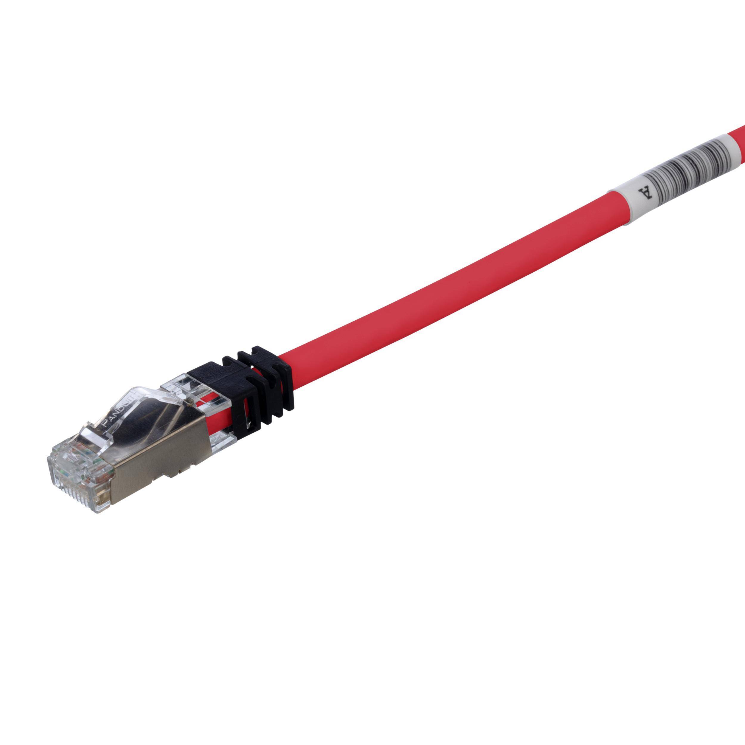 Panduit® PanNet® TX6A™ 10Gig™ STP6X10MRD S/FTP Shielded Patch Cord, Cat ...