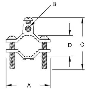 Hubbell Incorporated 2504 Water Pipe Ground Clamp