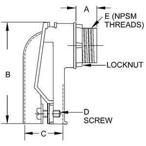 1" Hubbell Incorporated 2694 Armored Cable/Flexible Conduit Connector