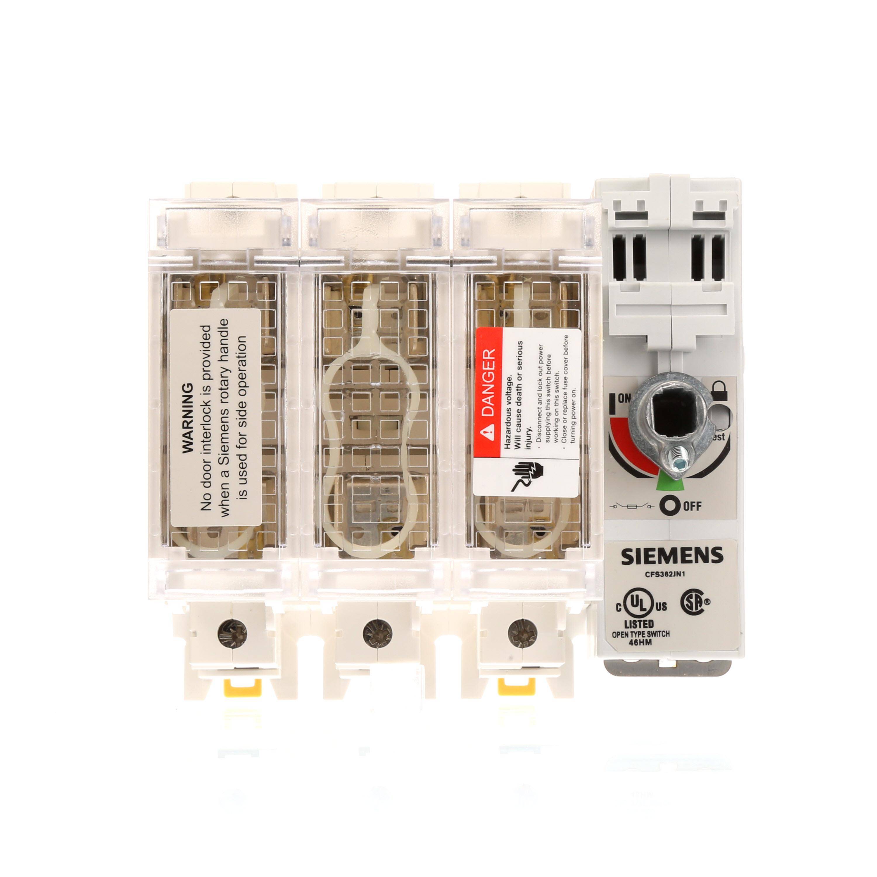 Siemens CFS362JLN CFS Disconnect Switch, 600 VAC, 60 A, 50 hp, 3 Poles